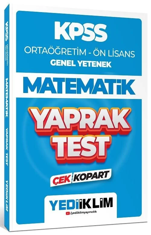 2024 KPSS Ortaöğretim - Ön Lisans Genel Yetenek Matematik Çek Kopart ...