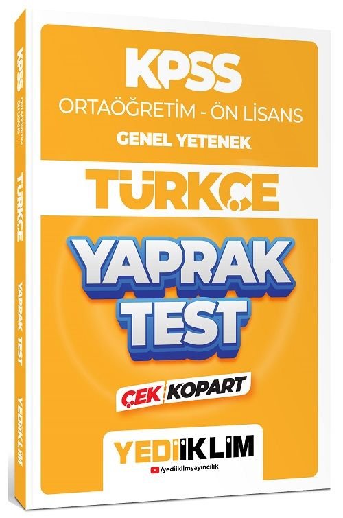 2024 KPSS Ortaöğretim - Ön Lisans Genel Yetenek Türkçe Çek Kopart ...