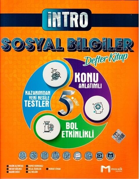 Mozaik Yayınları 5. Sınıf Sosyal Bilgiler İntro Defter Kitap